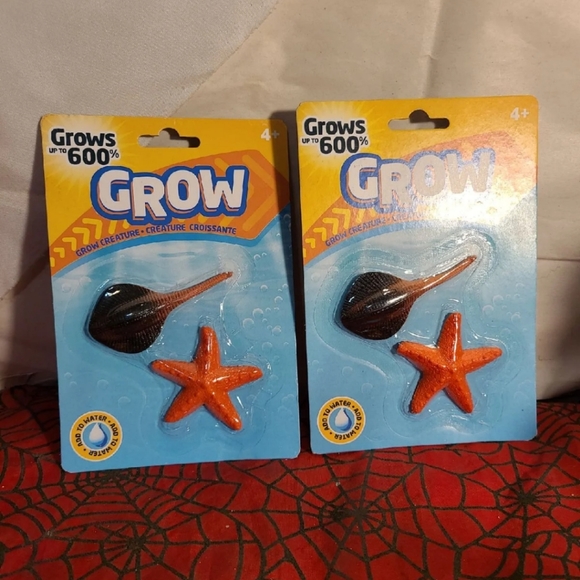 Toys | Bundle 2 Magic Grow Creature 2 Pack Starfish Ray Watch It Grow ...